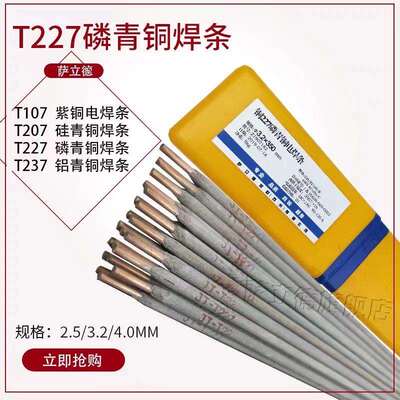 供应萨立德T107铝硅磷青铜白紫铜焊丝焊条3.2/4.0mm