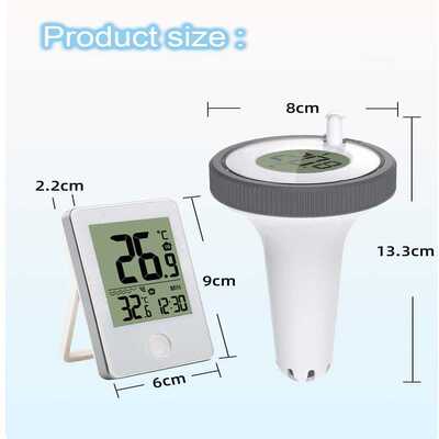 鱼池品外贸水池游泳池爆水鱼缸漂浮温度计夏季浴缸无线温度计温计