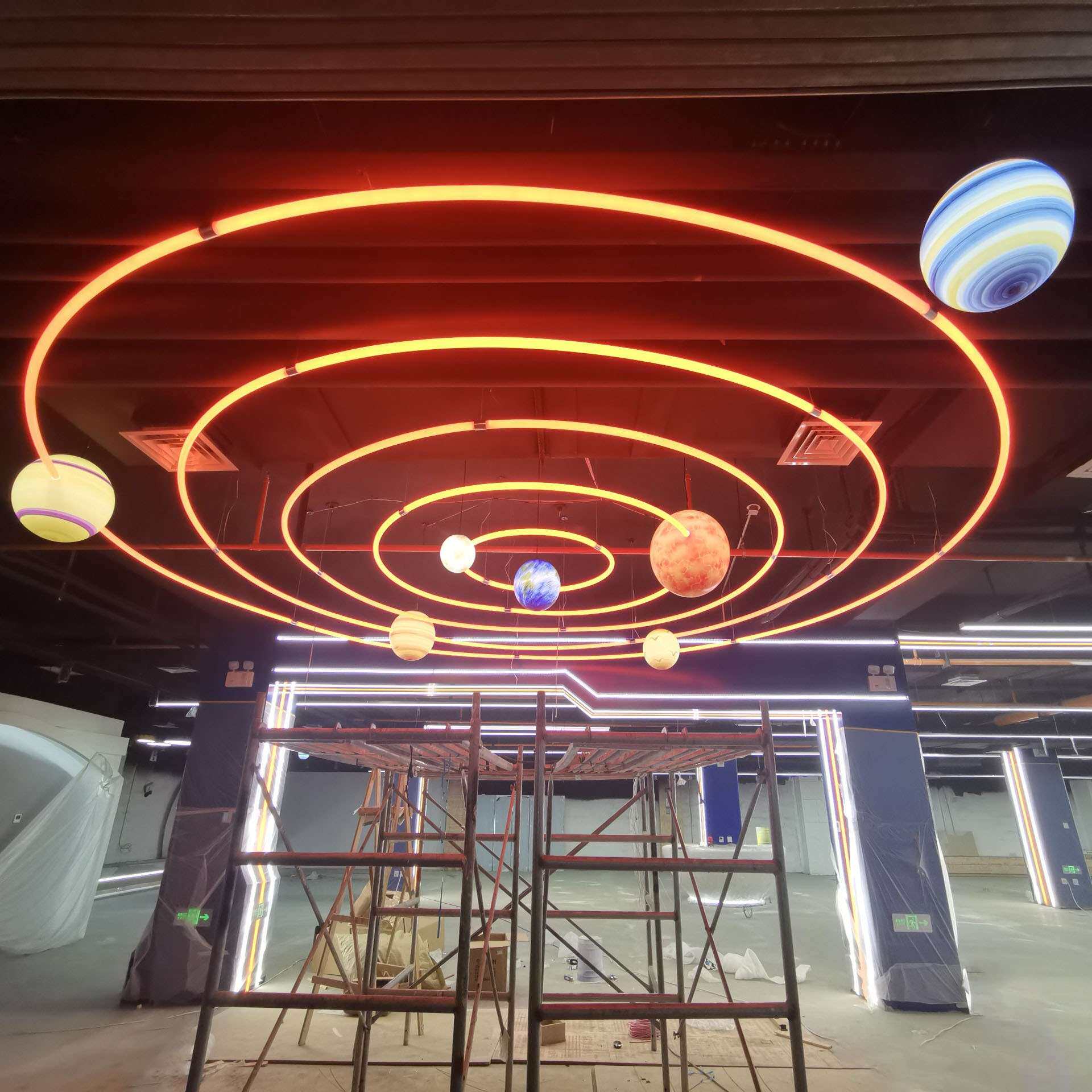 360度发光led圆形环形造型吊线装饰led灯灯管亚克力烤弯灯圈圆弧