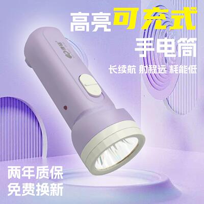 康铭8953手电筒强光远射迷你儿童学生户外家用照明LED充电式