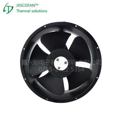 25489圆框风机2600转机箱机柜工控设备 直径25公分交流220V散热风