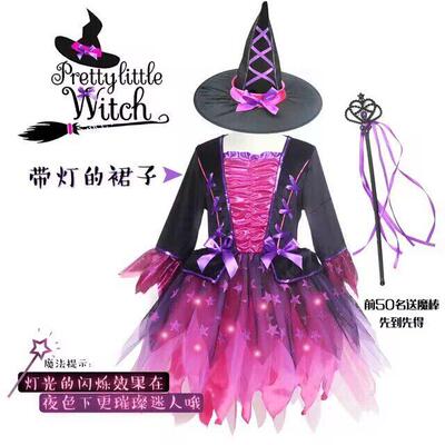 Kids Vampire Witch Light-Up Dress, Halloween Outfit
