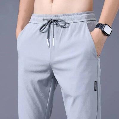 F 58063 Drawstring Straight Leg Pants 休闲直筒裤