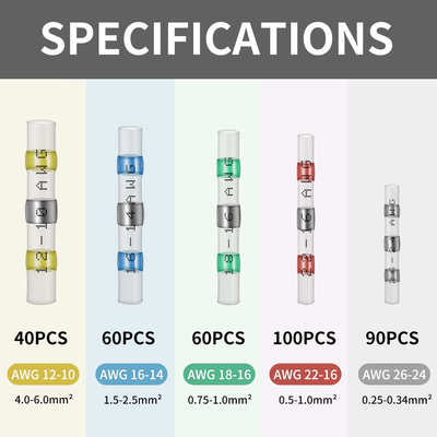对接350pcs管sst焊接热缩 保护焊锡环系列接线快速中端子压免
