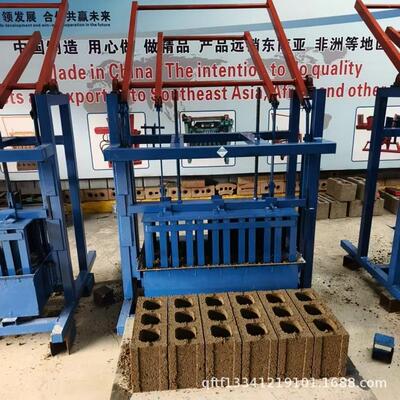 混凝土水泥免烧半自动制砖机基础建设空心砖机经济型河沙制砖机