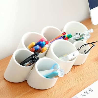 Wall-Mounted or Desktop 7-Compartment Organizer, Large Capac