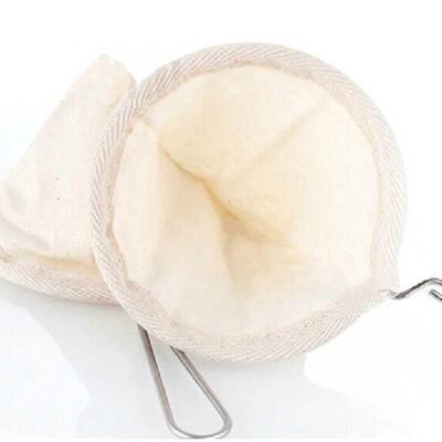 Reusable Coffee Filter Bag Stainless Steel Handle Flannel