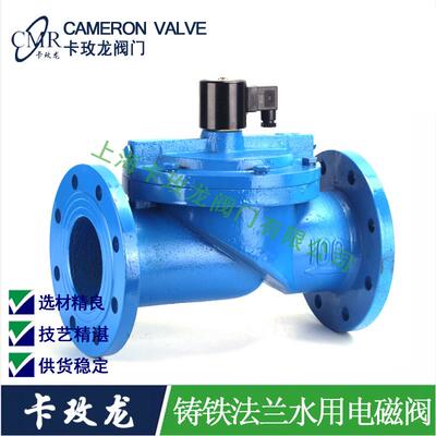 DF铸铁法兰24V220V常闭ZCS电磁阀喷淋先导式水阀防爆DN50 100 200