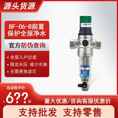 滨特尔BF-06-B前置过滤器BF-10-B管道稳压减压过滤器保护全屋净水