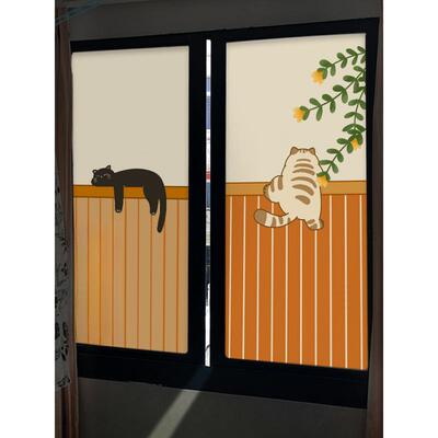 窗贴纸防走光卫间玻璃窗LST生防窥膜磨砂玻璃贴户全遮光窗纸贴窗