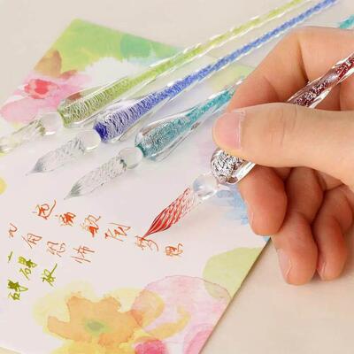 Vintage Glass Dip Dipping Pen Art Painting Supplies Reusable