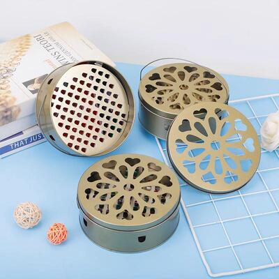 Creative Handheld Mosquito Coil Box with Lid, Ironwood Incen