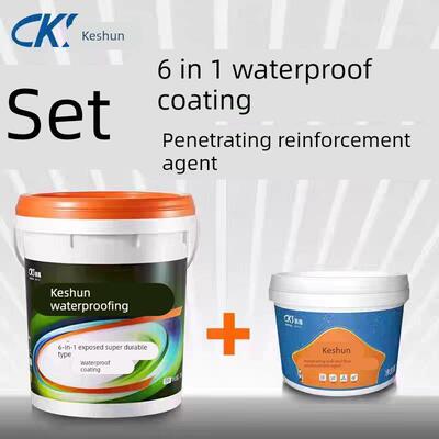 【水泥基面6合1加固套装】超耐屋面防水高弹防水外墙补漏耐冻耐晒
