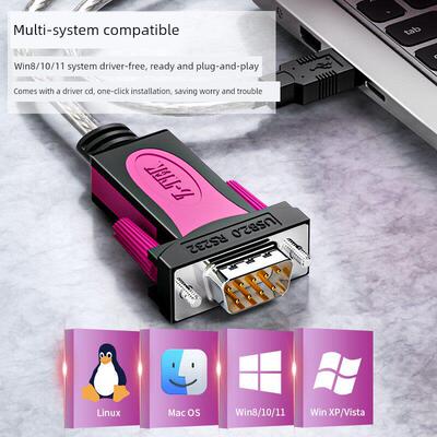 Z-Tek USB转232串口电缆公9针工业级Com转换器Ftdi芯片Ze533C