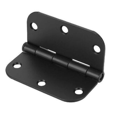 3pcs Rounded Door Hinges Iron 3.5 X 3.5 Inch 5/8inch Radius