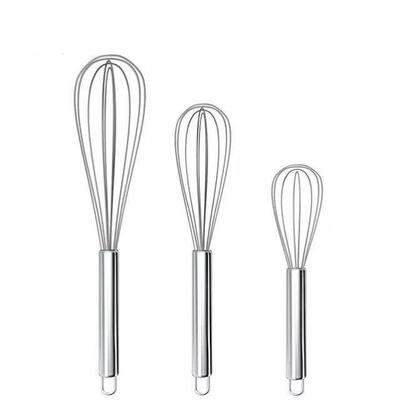 Egg Whisk Stainless Steel Kitchen Wire Balloon Milk Beater
