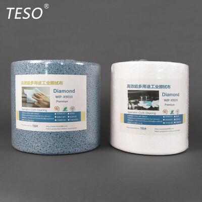 蓝色树皮纹吸油纸多尘功工91011能业无擦拭纸大1卷9011