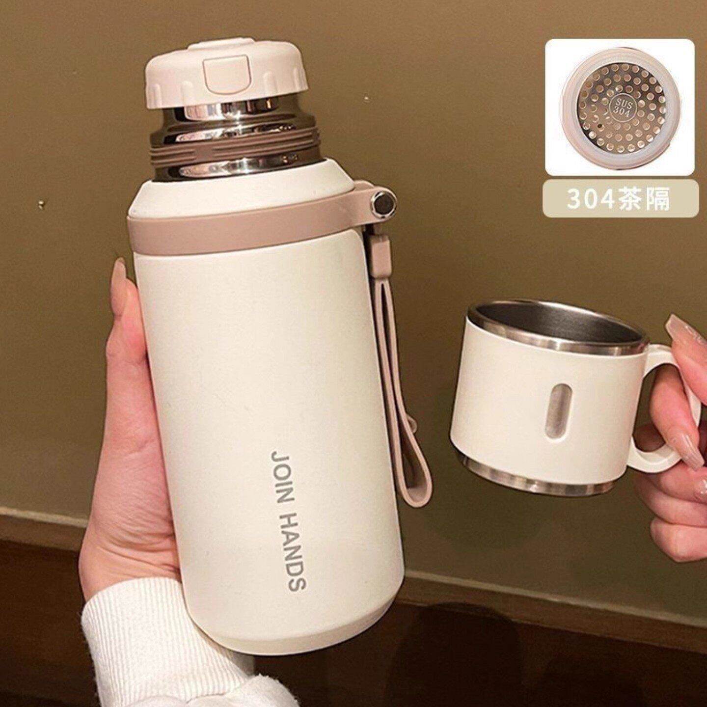 芸菲汇316不锈钢保温杯大容量水杯高颜值便携茶水分离带杯盖水壶