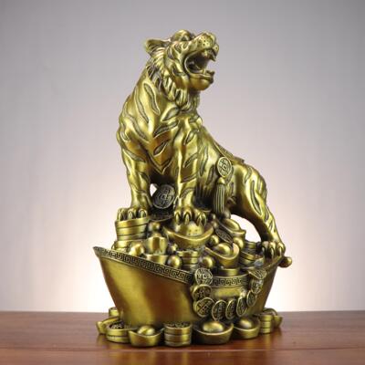 铜老虎家居办公铜室虎CSF摆铜件厂家老虎元宝虎
