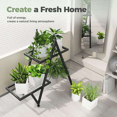 新室品A字属植物支ph1124撑架内金支外2层角落植物架客厅卧室装饰