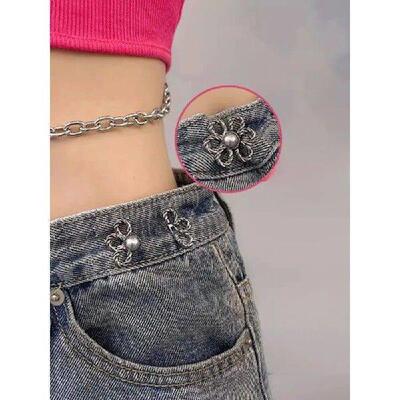 Jeans Waist Adjustment Buttons Beautiful Hollow Metal