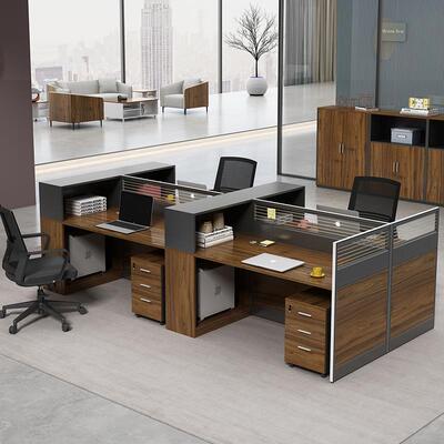 简约员职组员办公桌双人人工桌子四位办公桌办公桌椅合办公室工位