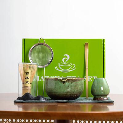 Japanese Matcha Tea Set Color Box 日式抹茶茶具套装彩盒