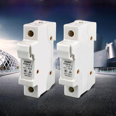 圆柱熔断器导轨式带轻熔断器底座Rt28N-32X 1P 2P 3P