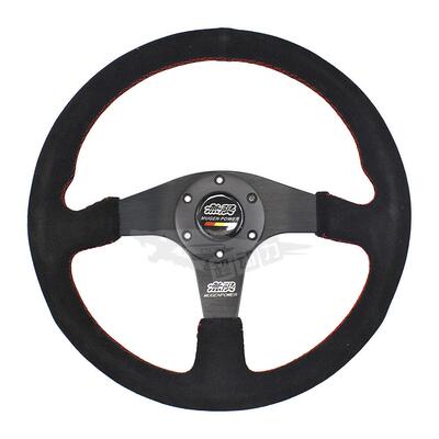 汽车改装方向盘14寸MUGEN磨砂适用于思域FDEK/EG平面绒皮方向盘