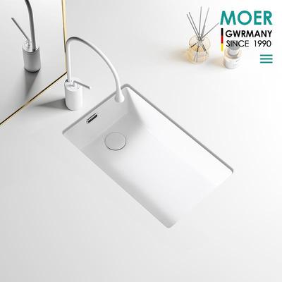 MOER竖装阳台陶瓷台下盆小户型迷你洗衣盆极窄宽家用洗脸盆小尺寸