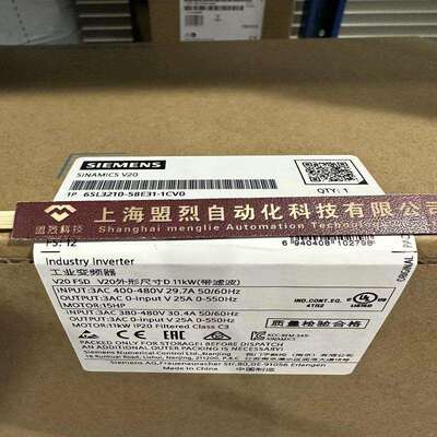 【议价】SINAMICS V20 380-480V 3AC -15/+10 % 47-63H6SL3210-5B