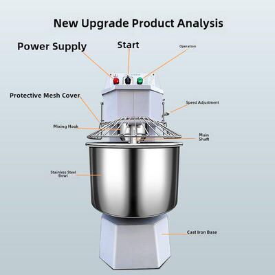 力丰和面机商用H20FH30F双动双速活面机25公斤大型打面揉面搅拌机
