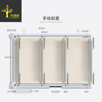 光房手动电动FTS滚筒叠式3阳天棚窗帘商DTS折叠天蓬帘场顶折棚