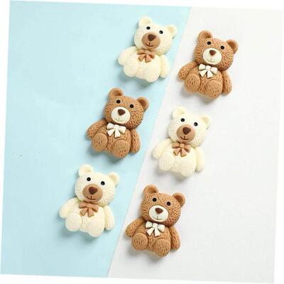 Caroon Beige Coffee Bear Resin Cabochon Flatbacks Fit Phone