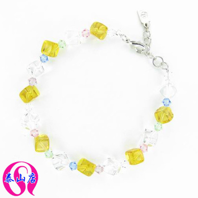 招财方块毫米白金时尚风韩版手链