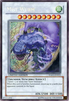 游戏王 美版 正版 - 喷霞虫 Mist Wurm/银碎/HA01/限定