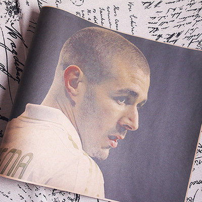 本泽马海报Benzema 皇马队球星海报 足球酒吧挂画定制