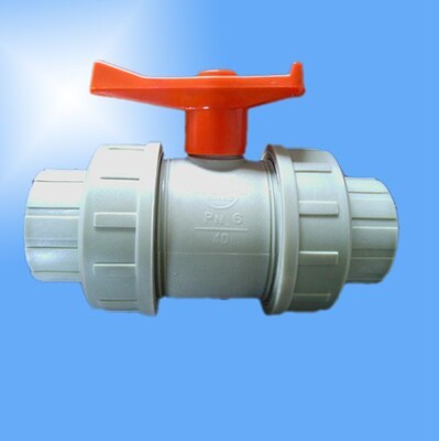 热熔球阀 UPVC  FRPP GRPP 双活接塑料阀门 DN20