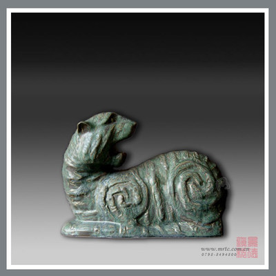 工艺美术大师作品刘远长作品 虎啸龙吟 名家雕塑 艺术瓷雕