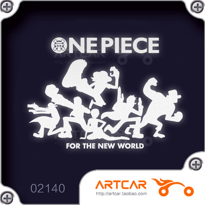 汽车贴纸 021 40 onepiece 海贼王 背影耍酷造型 反光 车贴