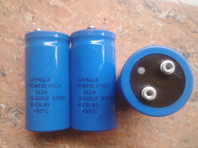 拆机思碧SPRAGUE 36DA系列 50V 16000UF 发烧滤波电容 螺丝脚电容