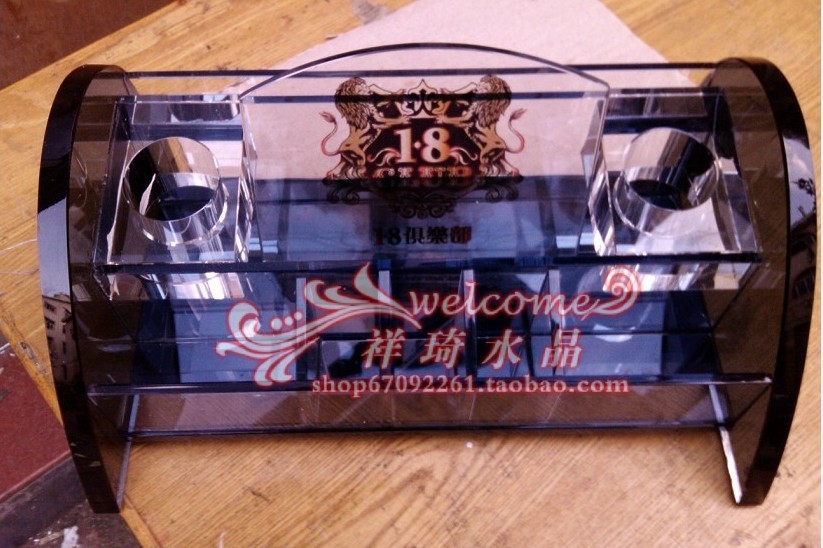 K9咪唑 五彩多功能 水晶话筒架 /麦克风架/ KTV酒吧用品 LOGO内雕
