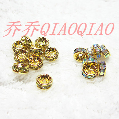 diy金色水钻项链花托