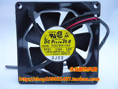 日本伺服 SERVO 8CM 机箱风扇 8025 12v 0.32A PUDC12H4-043