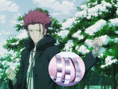 Cos道具 原创动画K 周防尊 stocking 三环手环 手镯 钛钢 3只入