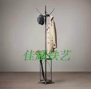 美式乡村铁艺做旧宾馆客房衣帽架
