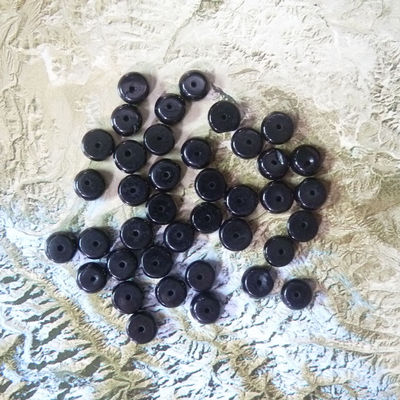 20粒珠子直径5mm DIY配饰 散珠 梅金片 扁隔珠 隔片