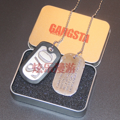 优质 黑街GANGSTA 狗牌 项链 军牌 匪徒黄昏人种S/0 S0 S/O