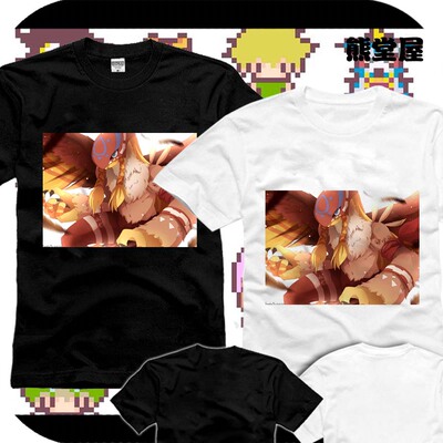 数码宝贝数码暴龙digimon伽偻达兽素娜纯棉衣服T恤短袖