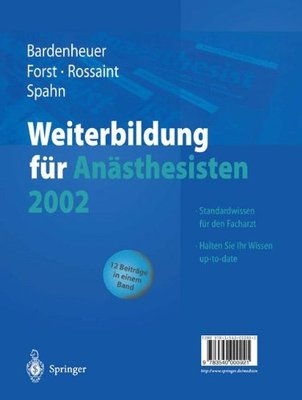 【预订】Weiterbildung Fa1/4r Anasthesisten 2002